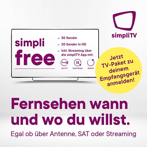 simpliTV - Jetzt TV-Paket zu deinem Empfangsgerät anmelden! | electronic4you