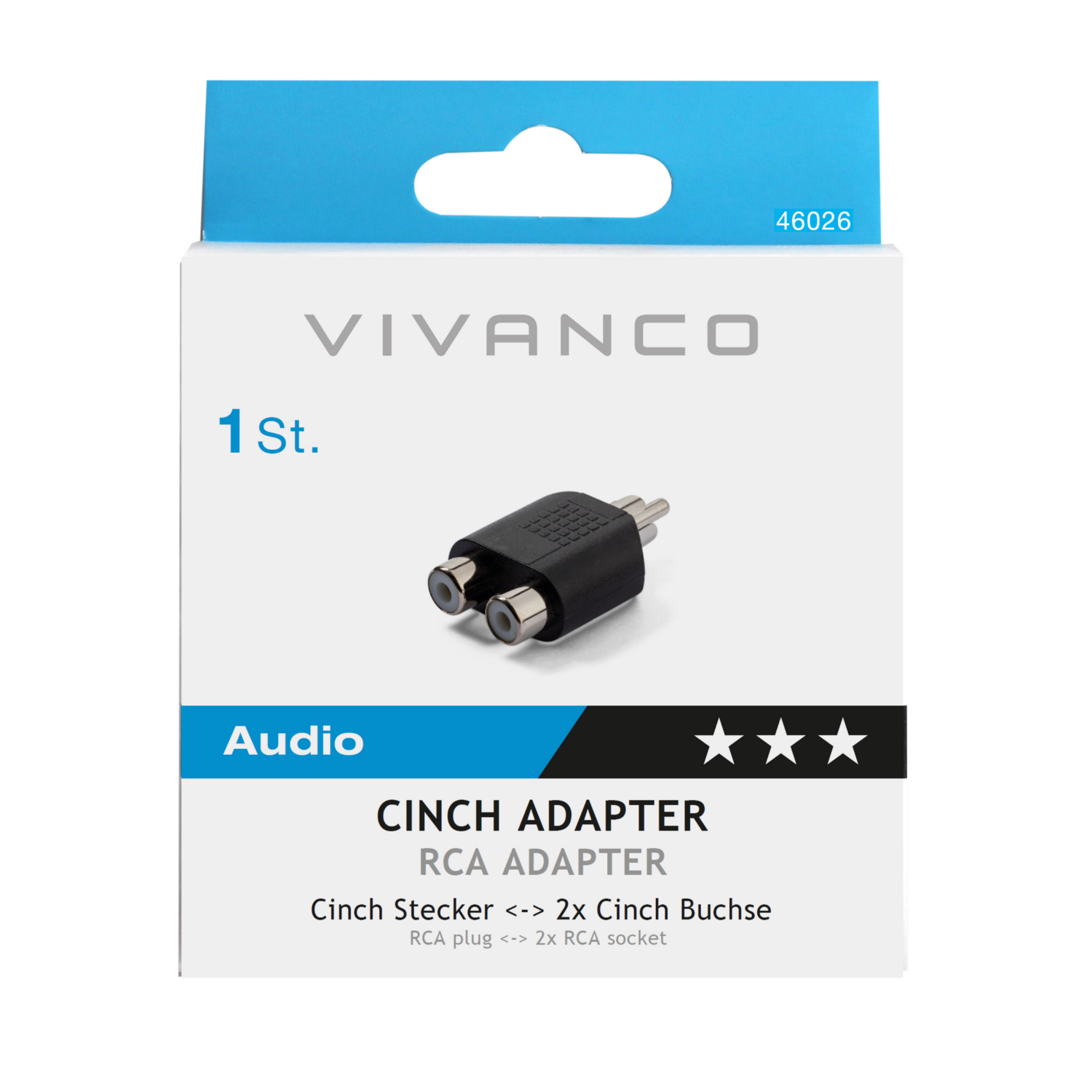 VIVANCO Y-Adapter Cinch, 2 x Cinch | electronic4you