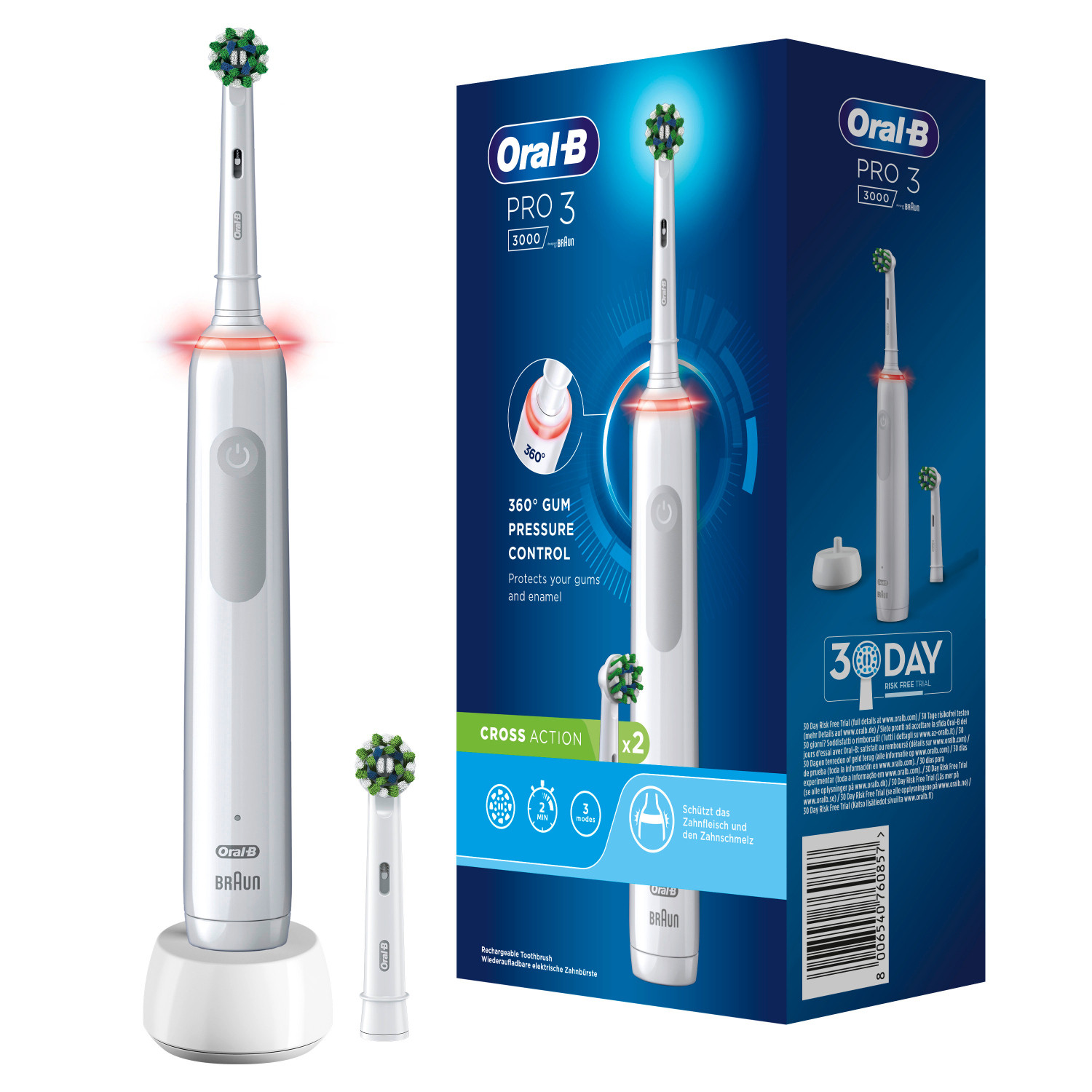 Oral-B Pro 3 3000 Cross Action White JAS | electronic4you