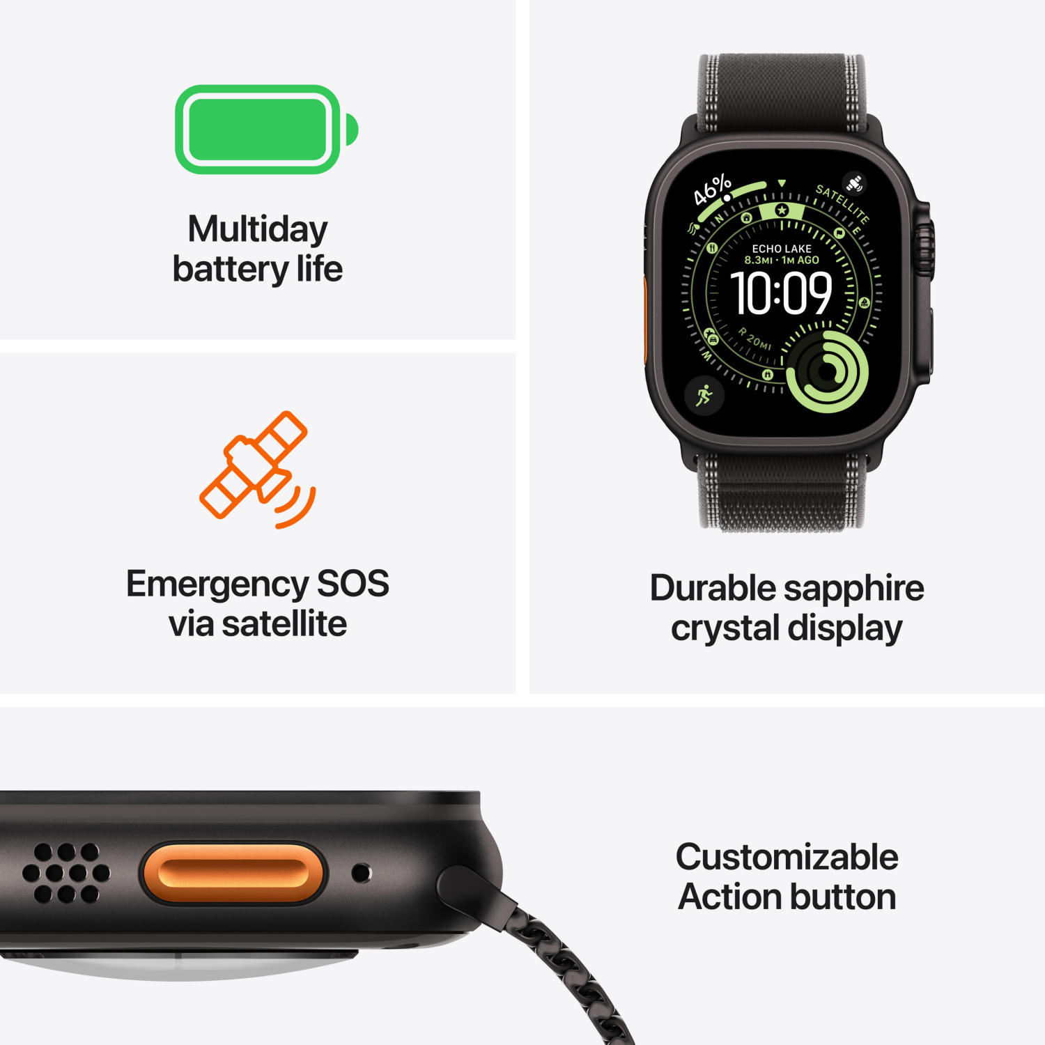 Apple Watch Ultra 3 Alpine Loop Schwarz | electronic4you