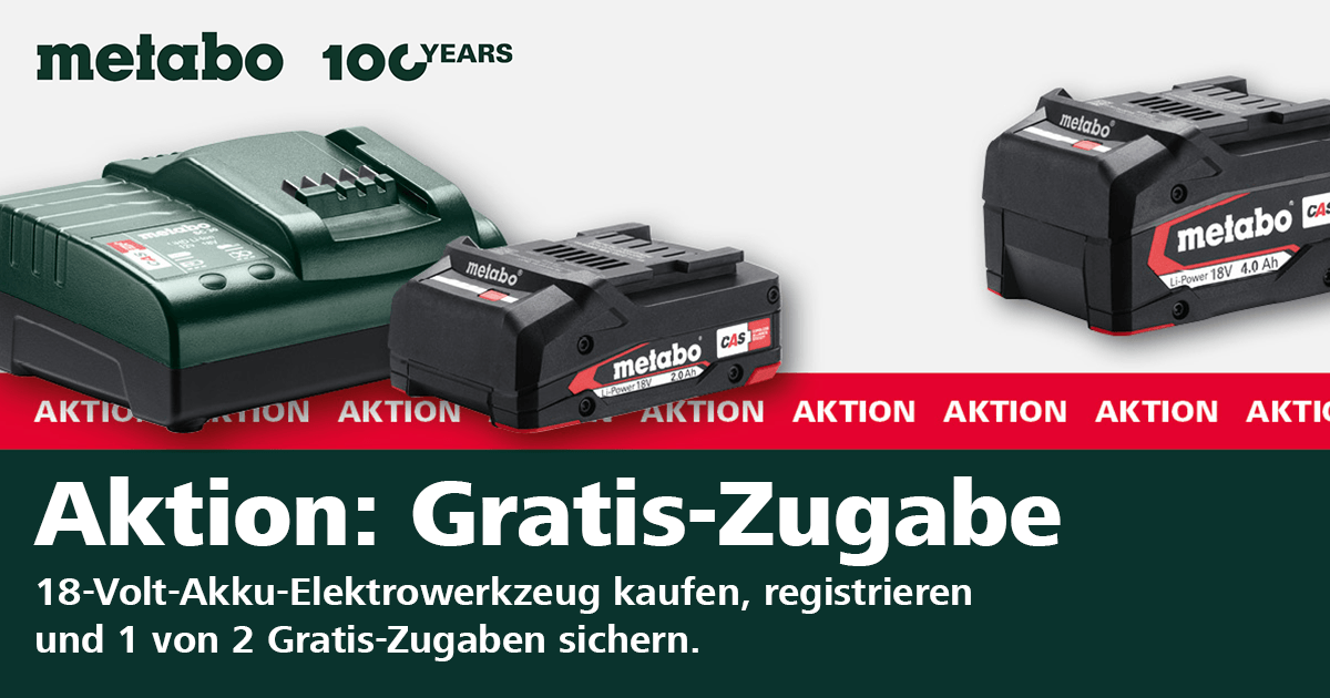 Metabo - Aktion Gratis Zugabe | electronic4you